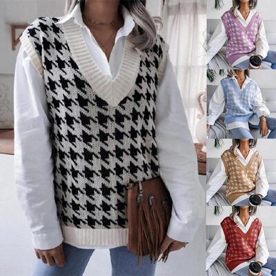 Sweater women's knitted vest top women's clothing