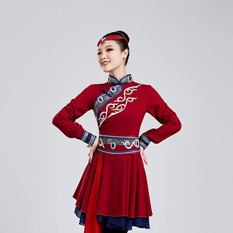 高档蒙蒙古新成练人舞蹈演出款服舞台艺考表演服装少数民族筷子族