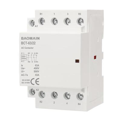 Baomain交流接触器63A4极2NO2NC通用电路控制35mmDIN