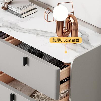 客厅储物柜斗柜岩板实TGP木斗五斗奢卧室主卧轻网红收现代纳柜一