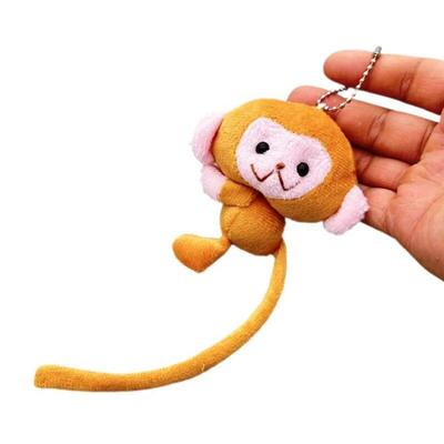 Cartoon Long Tailed Monkey Doll Key Chain Pendant DIY Plush