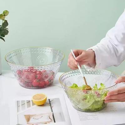 INS heat-resistant glass bowl, salad bowl, home-use transpar