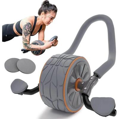 Ab Roller Wheel with Elbow Support & 2 Knee Pads - Abdominal