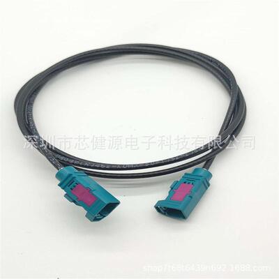 Rosenberger汽车射频连接器双FAKRA通用直母头Dacar302 RG174线