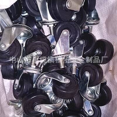 轻万向轮静音橡胶脚轮定寸向11.25寸1CW26.型5寸平2寸带刹车轮板