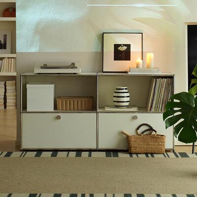 Unicafurn中古模块组合柜包豪斯不锈钢餐边柜ins客厅简约置物斗柜