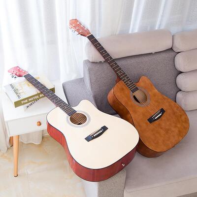 学41寸民谣吉他初a者易上手原声FCQ吉他Guitr直销椴木吉他