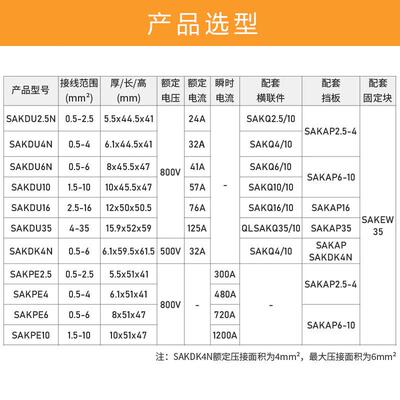 魏德米勒SAKDU 2.5N 1485790000 接线端子4 6 10平方导轨端子排