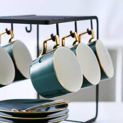 European coffee cup and saucer set, afternoon tea set