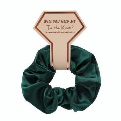 Elegant Solid Hair Scrunchies 5PCS Bridesmaid Hair Scrunchy