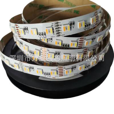 新款RGBCCT五合一灯带84灯每米RGBWW灯条五合一LED灯条12V