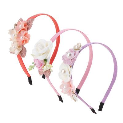 2/3Pc Head Flower Headband Girls Baby Flower Hairband Pri