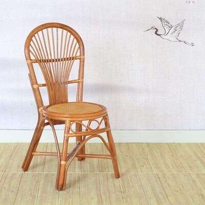 藤真藤餐椅天WHB然植物客藤无扶手休闲家用靠背编椅饭店农楼庄茶