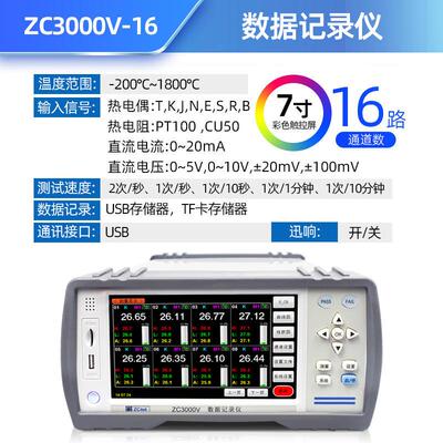 中ZC300016多路温度0测试仪Z策C300-64-电压电流数据采ZCtek集巡