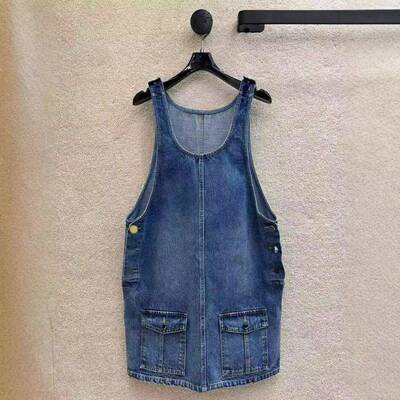 Women's Casual Denim Overalls Dress Sleeveless Fashionable