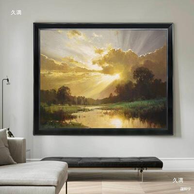 相油1ALtj#sd框外框装裱简约黑任白风画意大尺寸框镜框挂墙十字绣