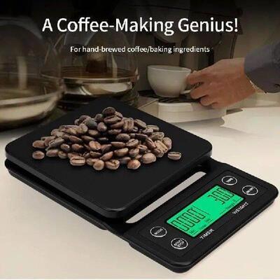 10pcs 3/5kg-0.1g High Precision Coffee Scale with Timer