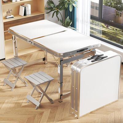 Aluminum alloy stall small table portable folding table
