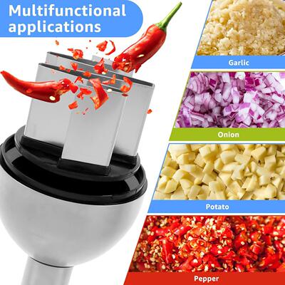 Manual Pressed Chopper Garlic Press Crusher Onion Vegetable