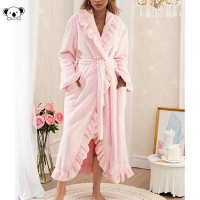 C 20704 Women Homewear Bathrobe Elegant Loungewear优雅浴袍