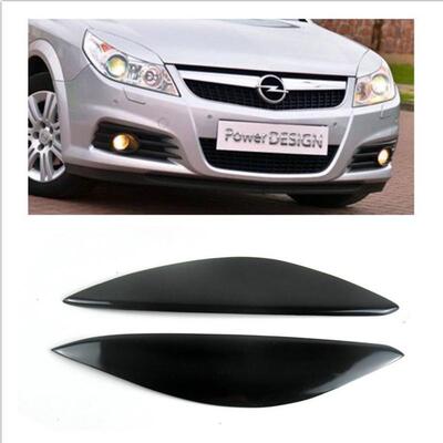 适用于06-16VauxhallOpel欧宝Vectra亮黑树脂灯眉眼眉大灯改装