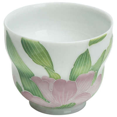 纯手绘堆雕百合花清舒葫芦杯主人单杯个人专用茶杯陶瓷品茗杯