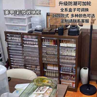 文具屉收纳抽式a4文件柜柜钢笔铅笔储物平柜底多层美甲收OFL纳柜