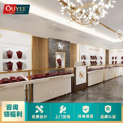 jewelry shop interior design商场不锈钢玻璃柜品牌珠首饰展柜