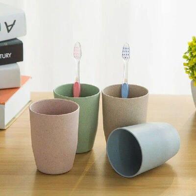 Solid Color Brushing Toothbrush Holder Cup Storage Plastic