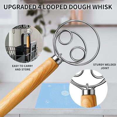 Danish Dough Whisk Dutch Style Bread Whisk Cooking
