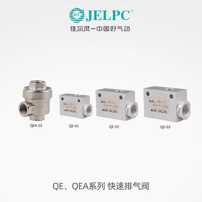 JELPC佳尔灵官方QEA/QE-01/QE-02/QE-03气缸快速放排气泄压阀气动