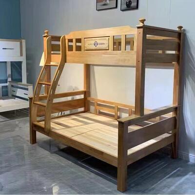 全橡木加厚实木子人母双层床上下PHL床成高床低床童床成人母儿子