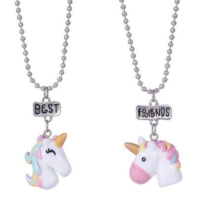 the best friend unicorn necklace horsehead pendant
