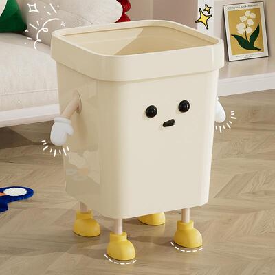 Cute cartoon large-capacity trash can, suitable for home use
