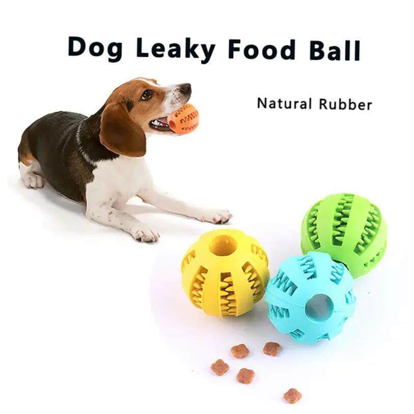 Dog Leaky Food Ball Tooth Cleaning Puppy Chew Toys Natural R