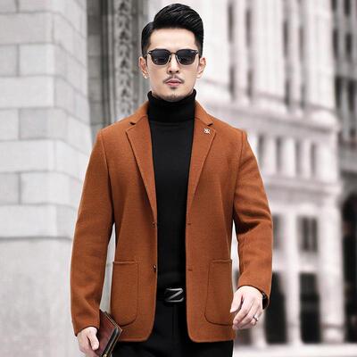 修身常规款休闲单排扣时装尚都市青大年秋2267-PP-西领男装双面呢