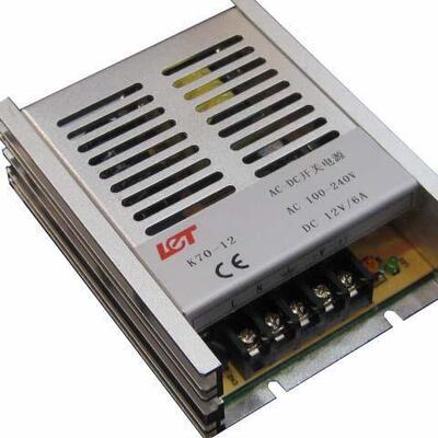 力腾12V6A超薄开关电源K70-12集中供电/监控安防/LED/工业电源72W