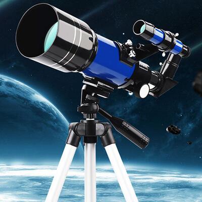 跨境F30070M天文望远镜带寻星镜儿童观月高倍高清户 外望眼镜