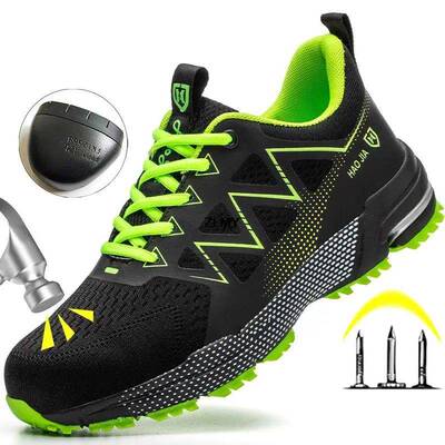 Anti-stab Safety Shoes Men Steel Toe Shoes Puncture Proof Br