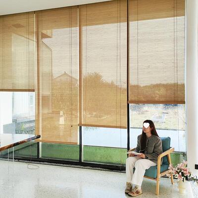 帘卷帘竹F98HTSS9窗式帘中茶室隔客厅断装饰帘日式餐厅酒店遮阳遮