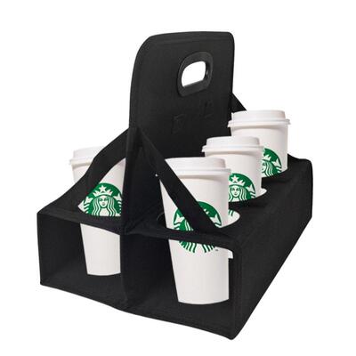 Reusable Foldable Coffee Handheld Takeout Bag Insulated Cup