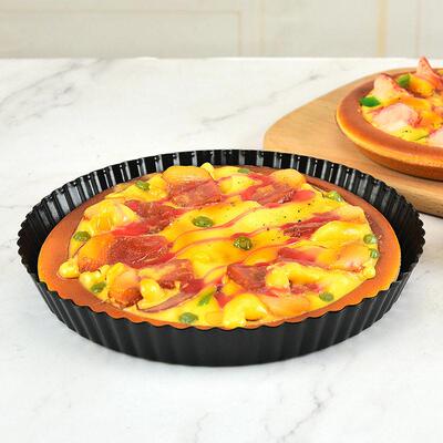 8inch Round Pizza Plate Pizza Pan Baking Tray Mold披萨盘活底