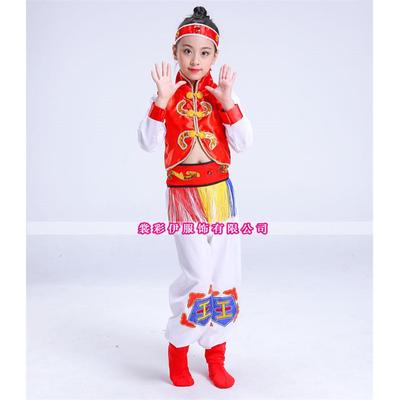 正品服儿童蒙古演出男女童舞草原欢歌萨布罕汉白马蹈服筷子舞表服