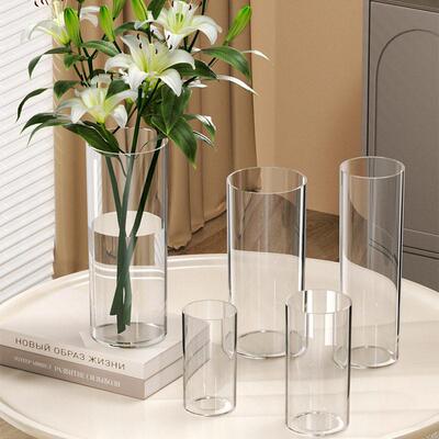 Wholesale clear, straight large plastic vase for living room