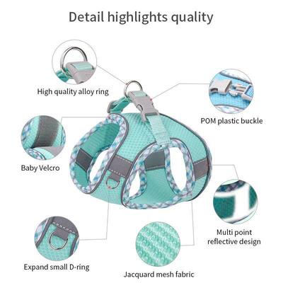 Dog Harness Leash Set for Small Dogs Adjustable Puppy Cat Ha