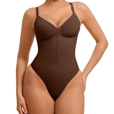 Women'S Seamless Smooth Compression Shapewear Bodysuit Front