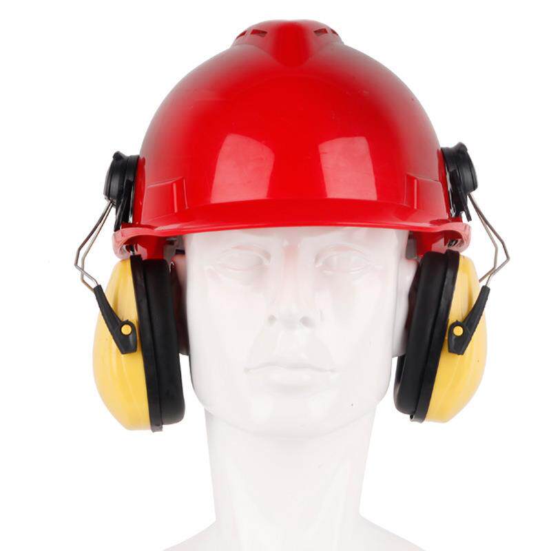 挂配安全帽式隔音耳罩防噪音工地伐木切割打磨降噪音防护工地专用