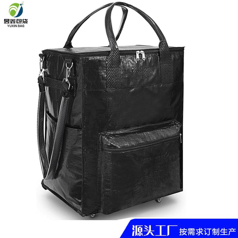 大号带轮购物袋推车可折叠多用浩肯包家用拖车衣服超市购物收纳袋