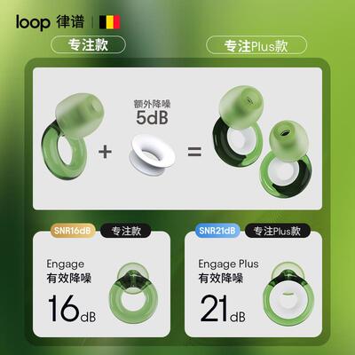 2代-专注Loop降提噪耳塞聚会聊天防专噪声音耳塞学习升专注力 2隔