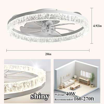 UL,CE,FCC认证卧室吊扇灯亚马逊外贸吸顶无极调光正反中山工厂